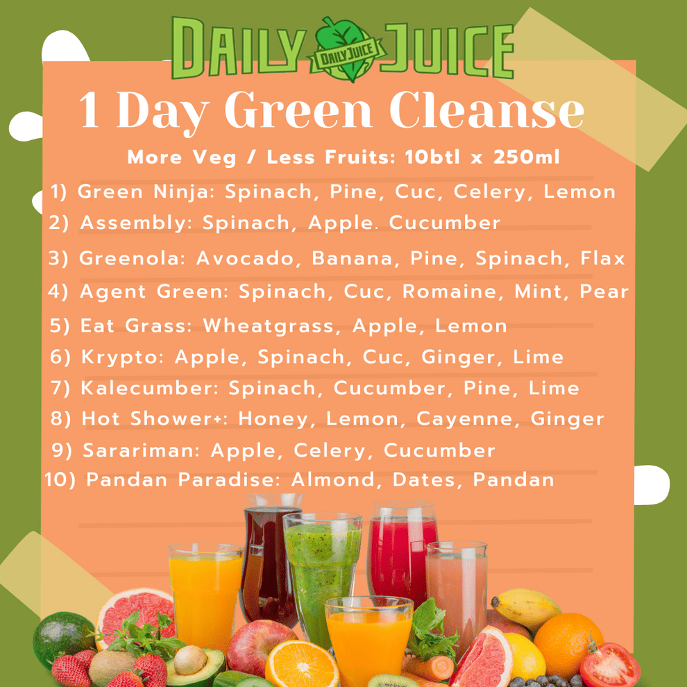 Daily Juice 1 Day Greens Juice Cleanse – Daily Cart