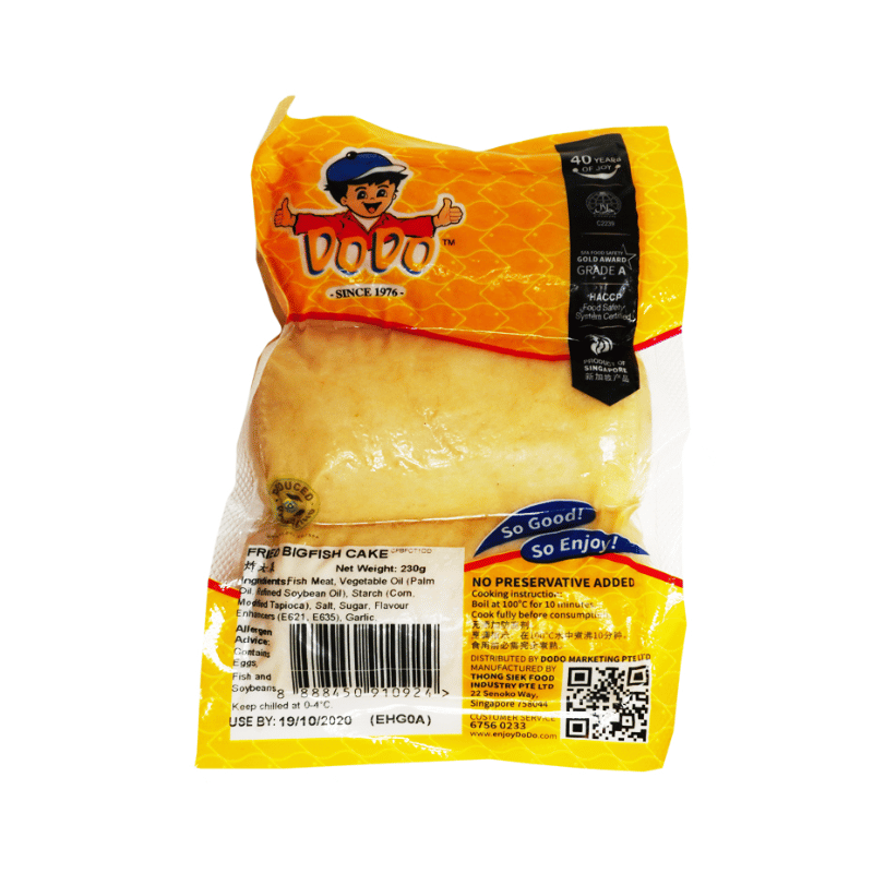 [Halal] Dodo Fried Big Fish Cake 3pc 230gm – Daily Cart Pte Ltd