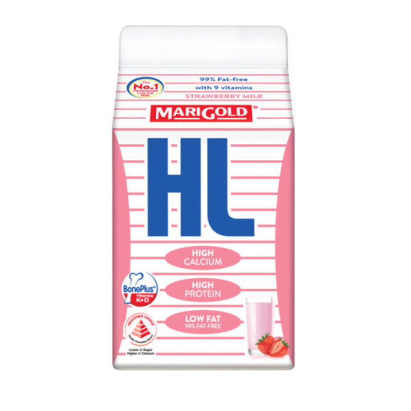 [Halal] Marigold HL Milk STRAWBERRY 200ml – Daily Cart