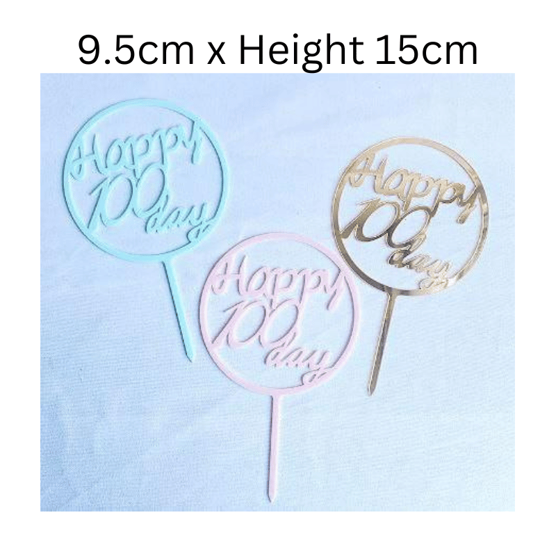 Cake Topper Happy 100 Day Acrylic – Daily Cart