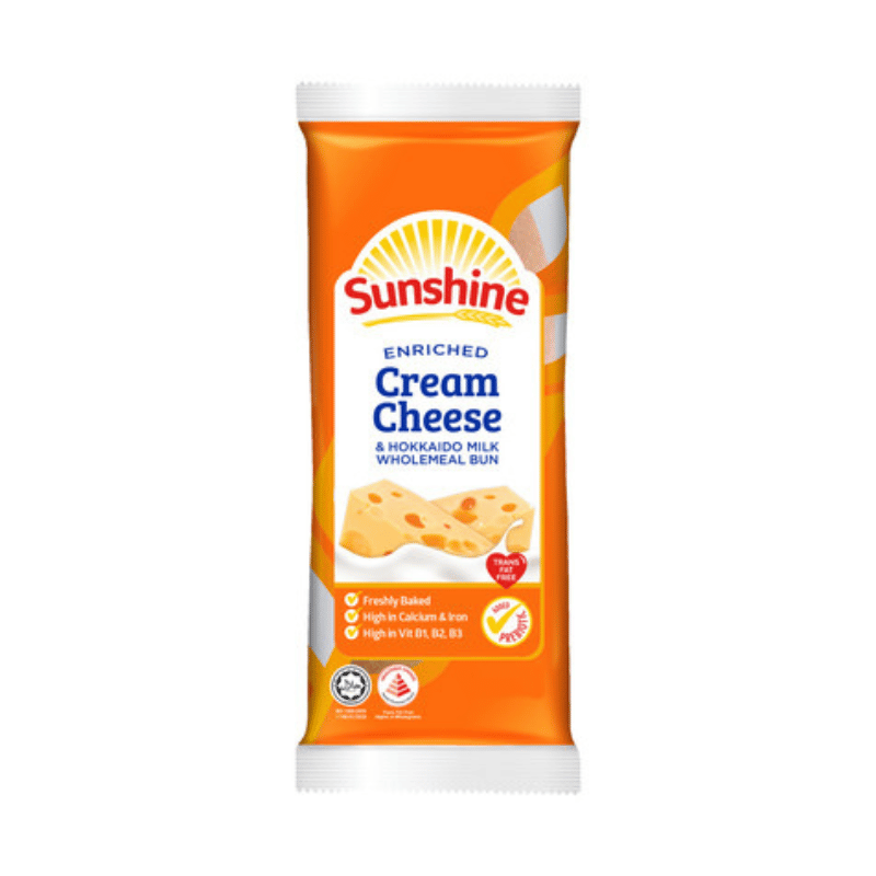 [Halal] Sunshine Cream Cheese Wholemeal Cream Bun 65g – Daily Cart