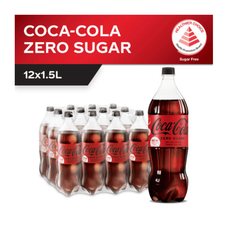 [Halal] Coca-cola Zero Sugar 1.5L x 12 Bottles – Daily Cart
